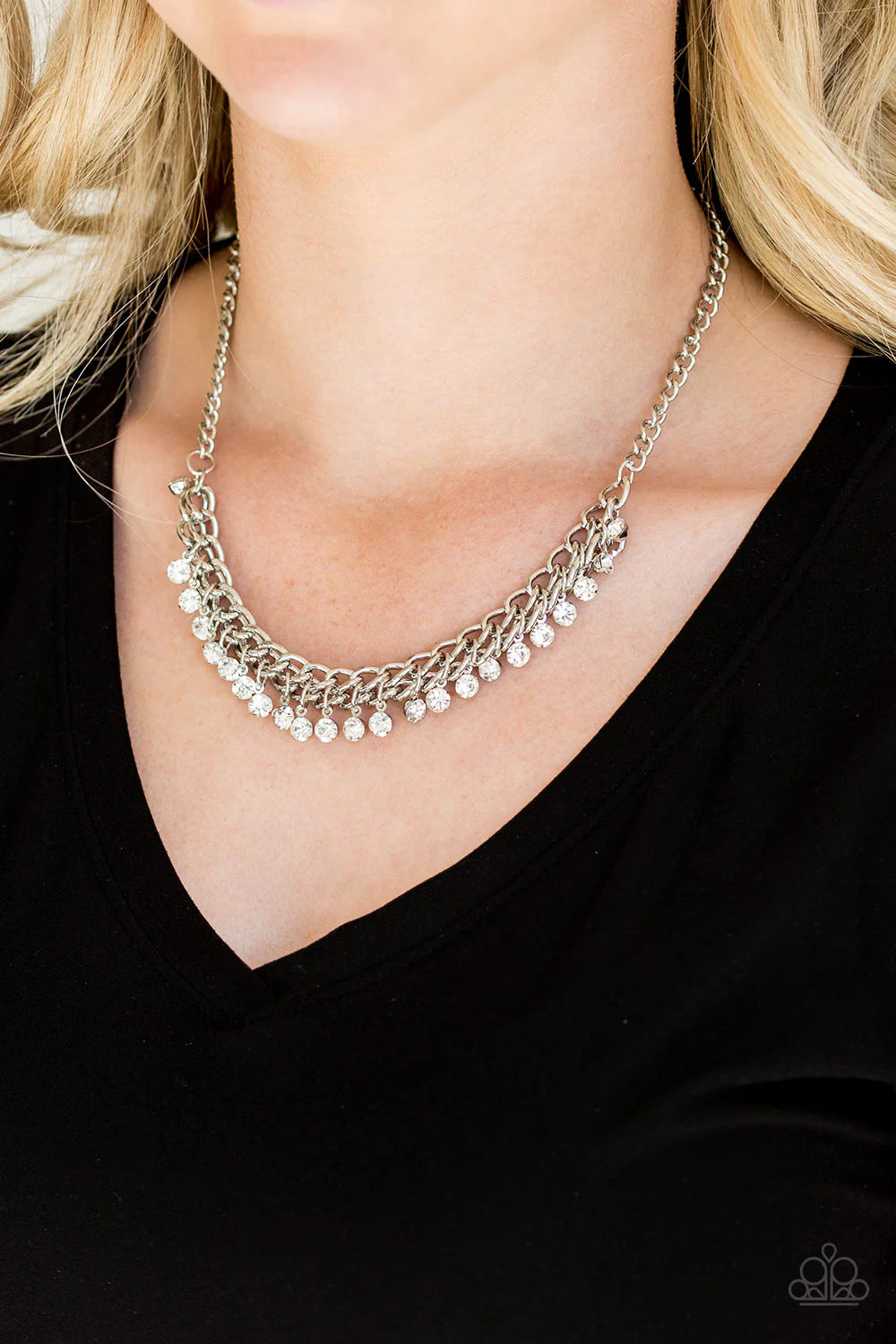 Glow and Grind - White Necklace – Blinging For Success