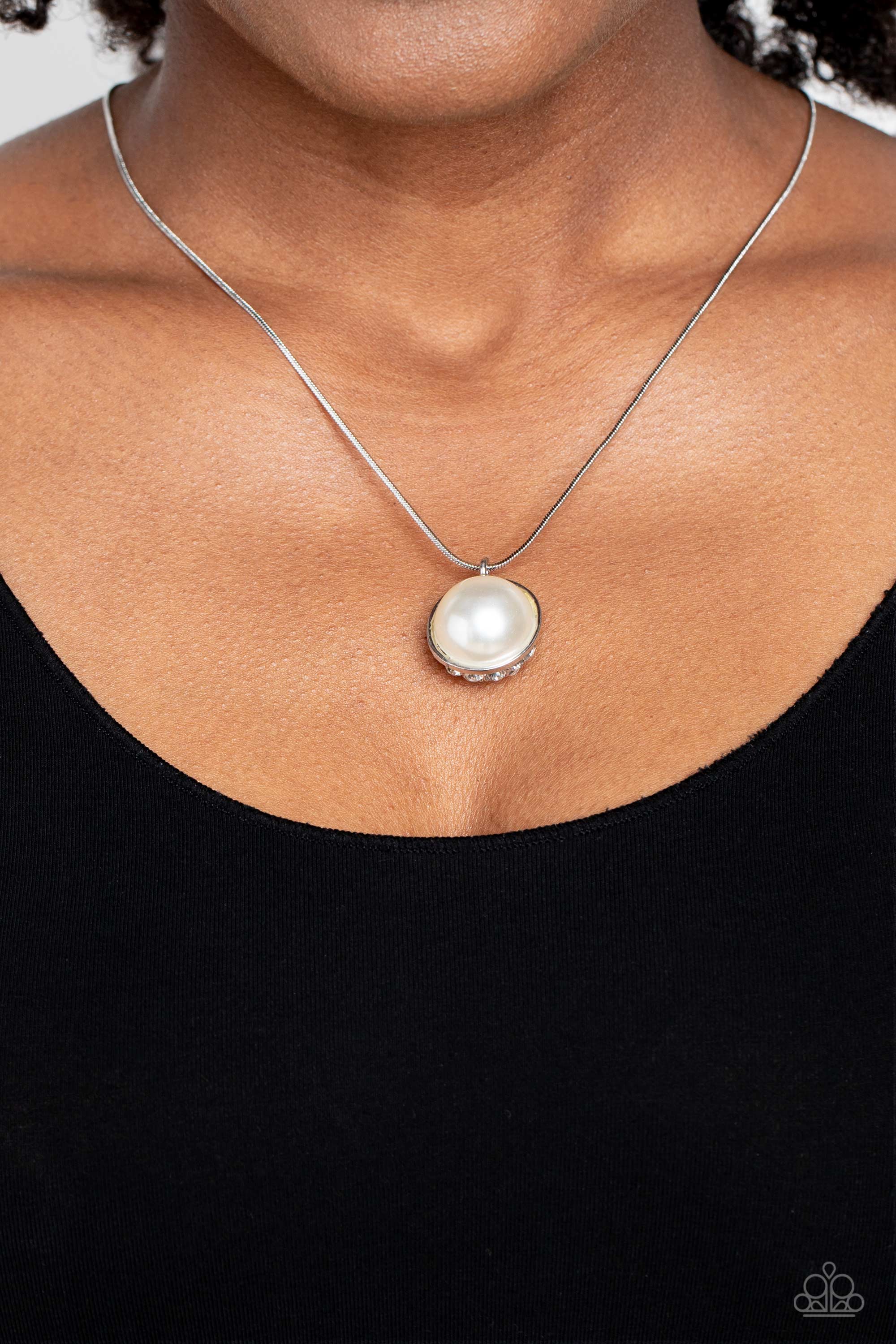 Haute Hybrid - White - Paparazzi Accessories Necklace – Blinging For ...